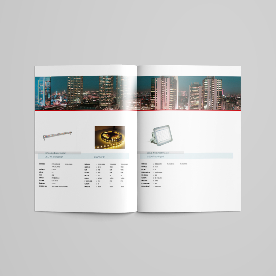 Vestel LED Lighting Brochure Design